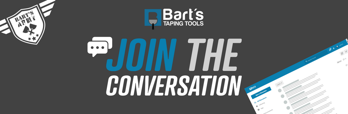 NEW Bart's Army Drywall Forum – Bart's Taping Tools
